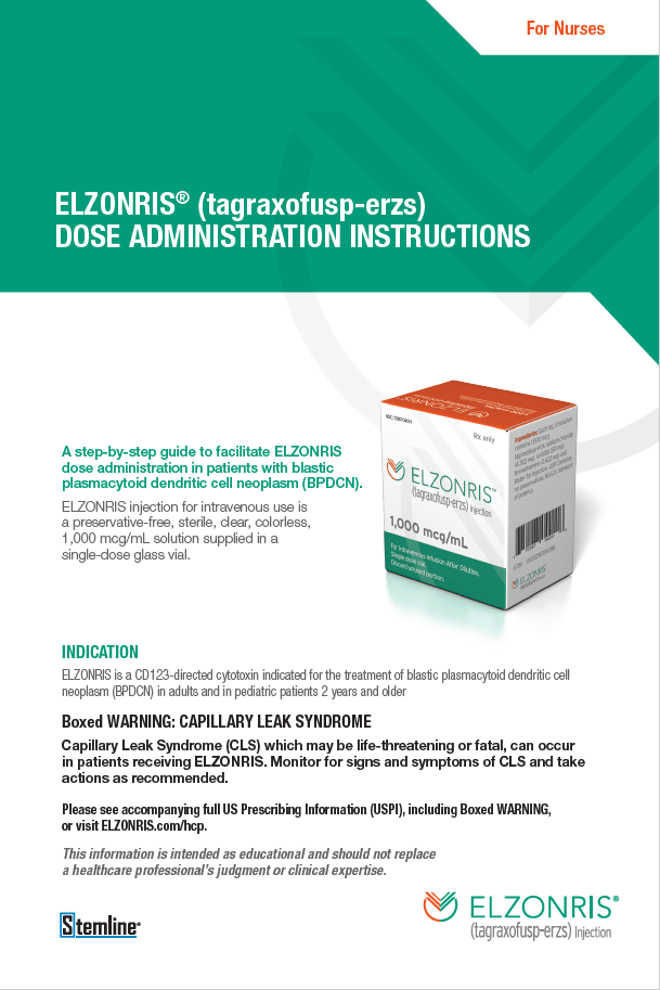 Treatment Downloads | ELZONRIS® (tagraxofusp-erzs)